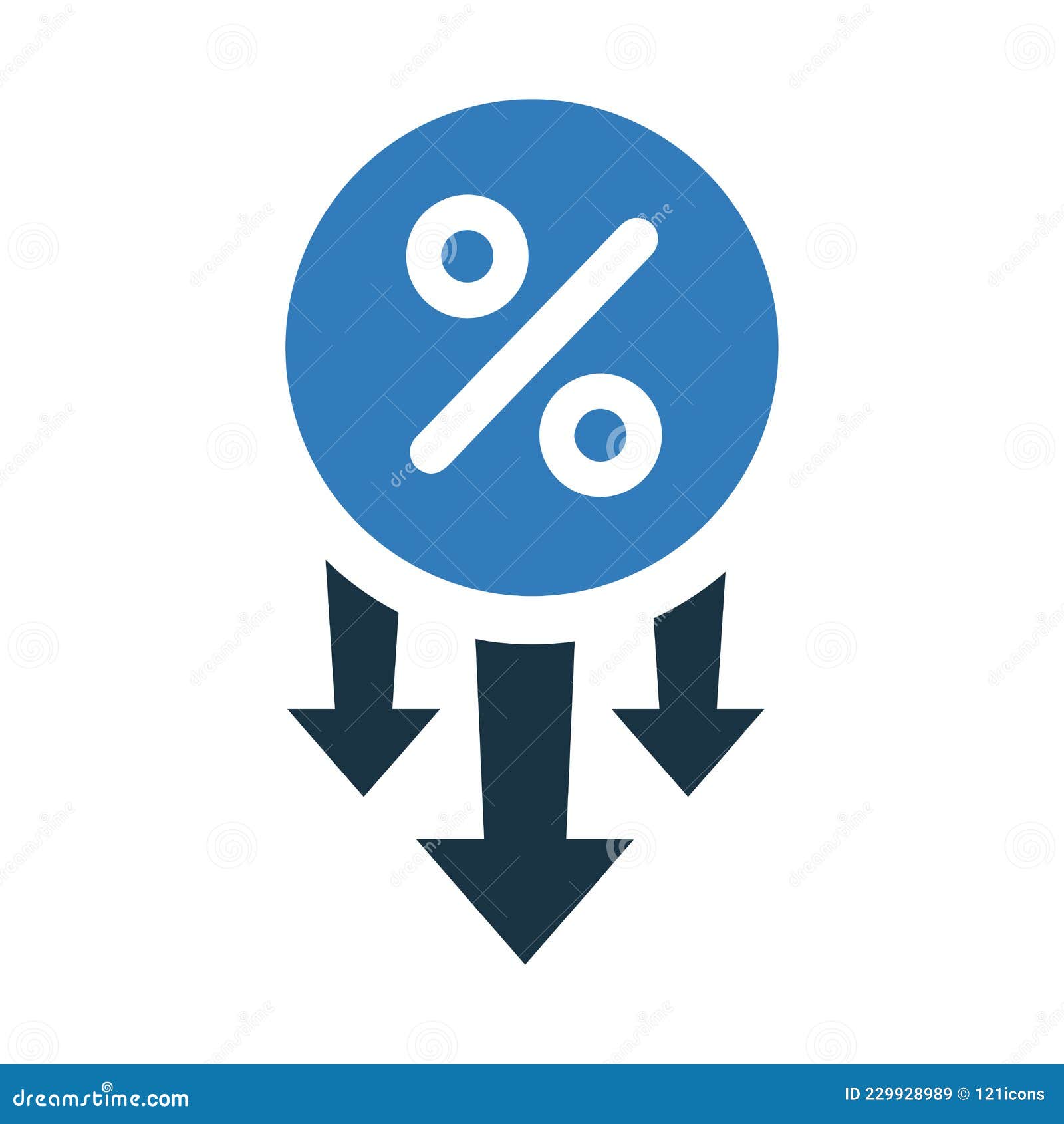 Interest, Rate, Down Icon. Editable Vector Graphics Stock Vector ...