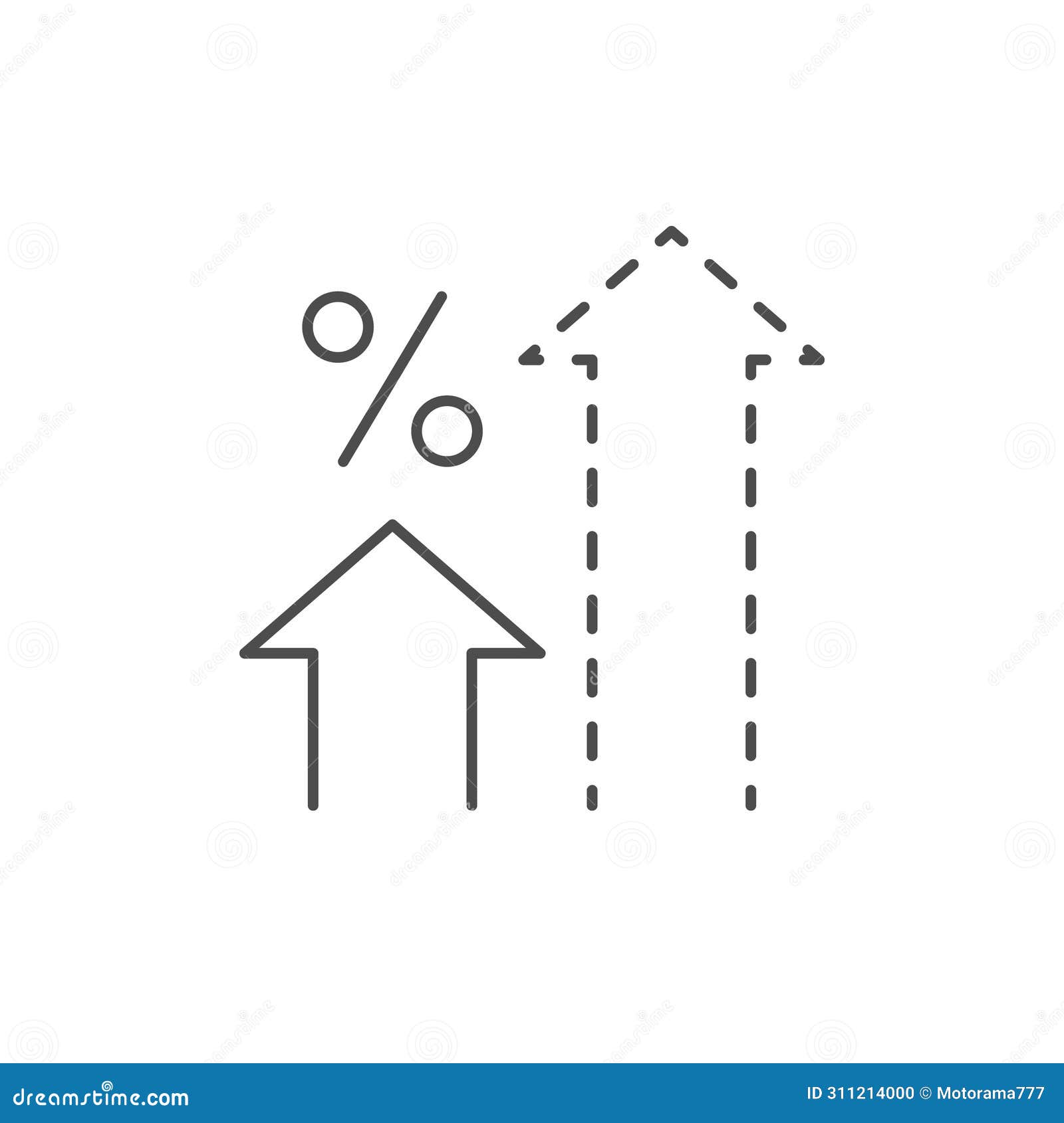 Interest Rate Growth Line Icon Stock Illustration - Illustration of ...