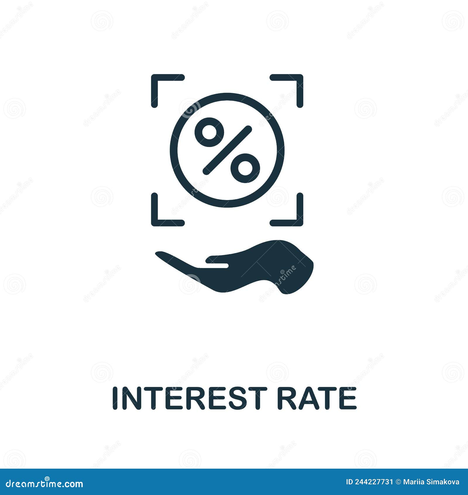 Interest Rate Icon. Monochrome Simple Interest Rate Icon for Templates ...