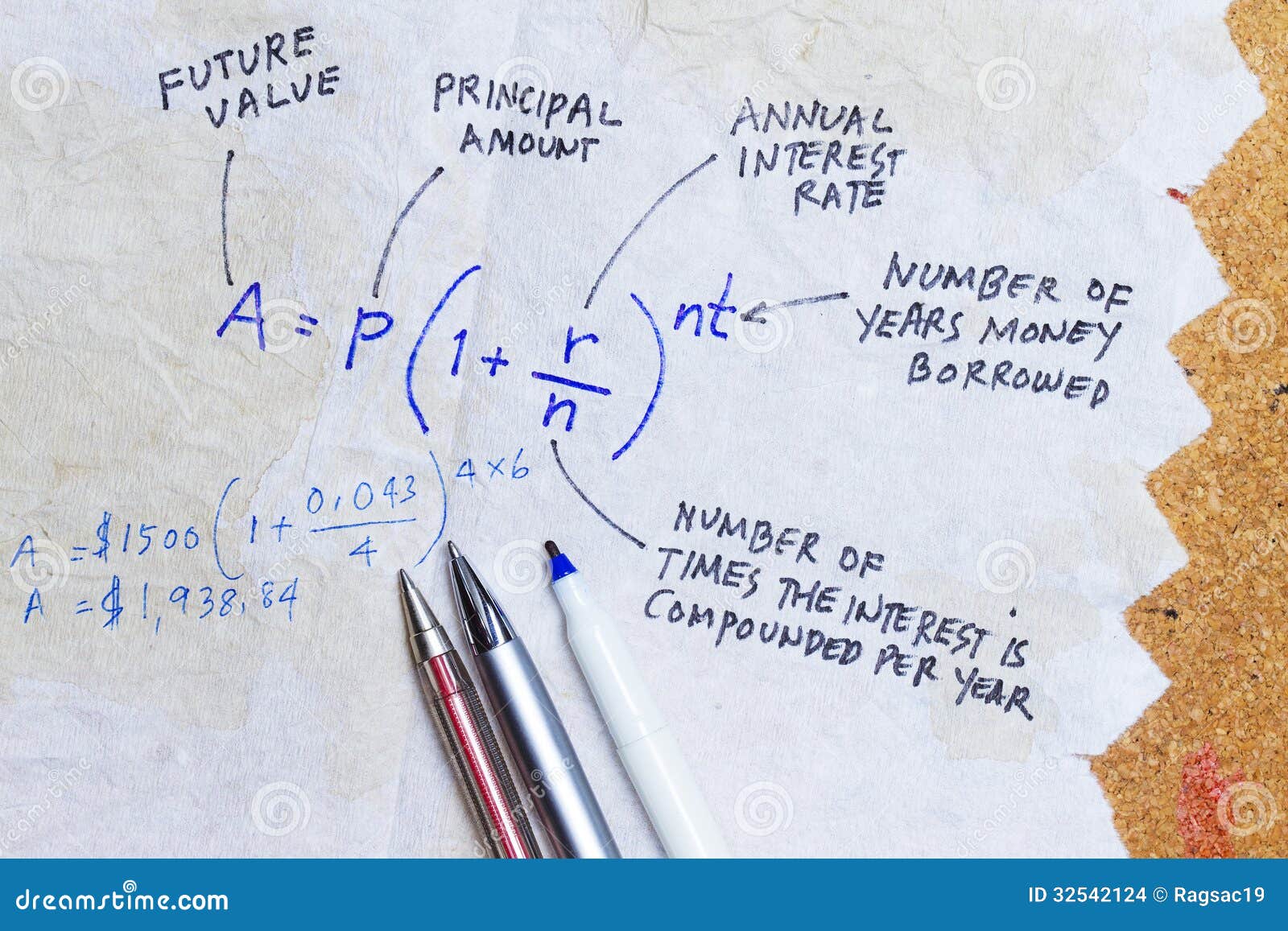 Interest rate stock photo. Image of napkin, amount, interest - 32542124