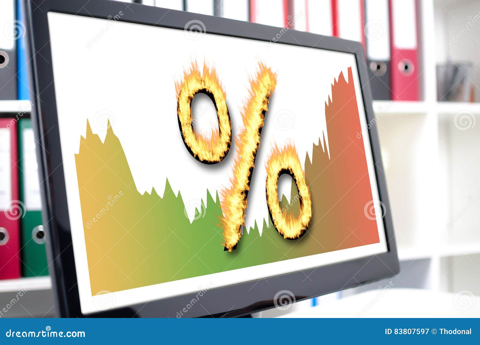 Interest Rates Concept on a Computer Screen Stock Illustration ...