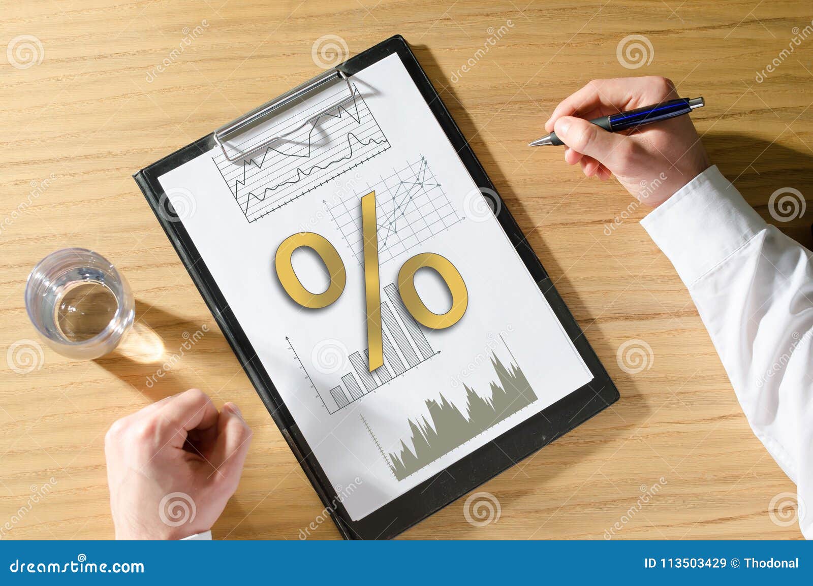 Interest Rates Concept on a Desk Stock Image - Image of rate, money ...