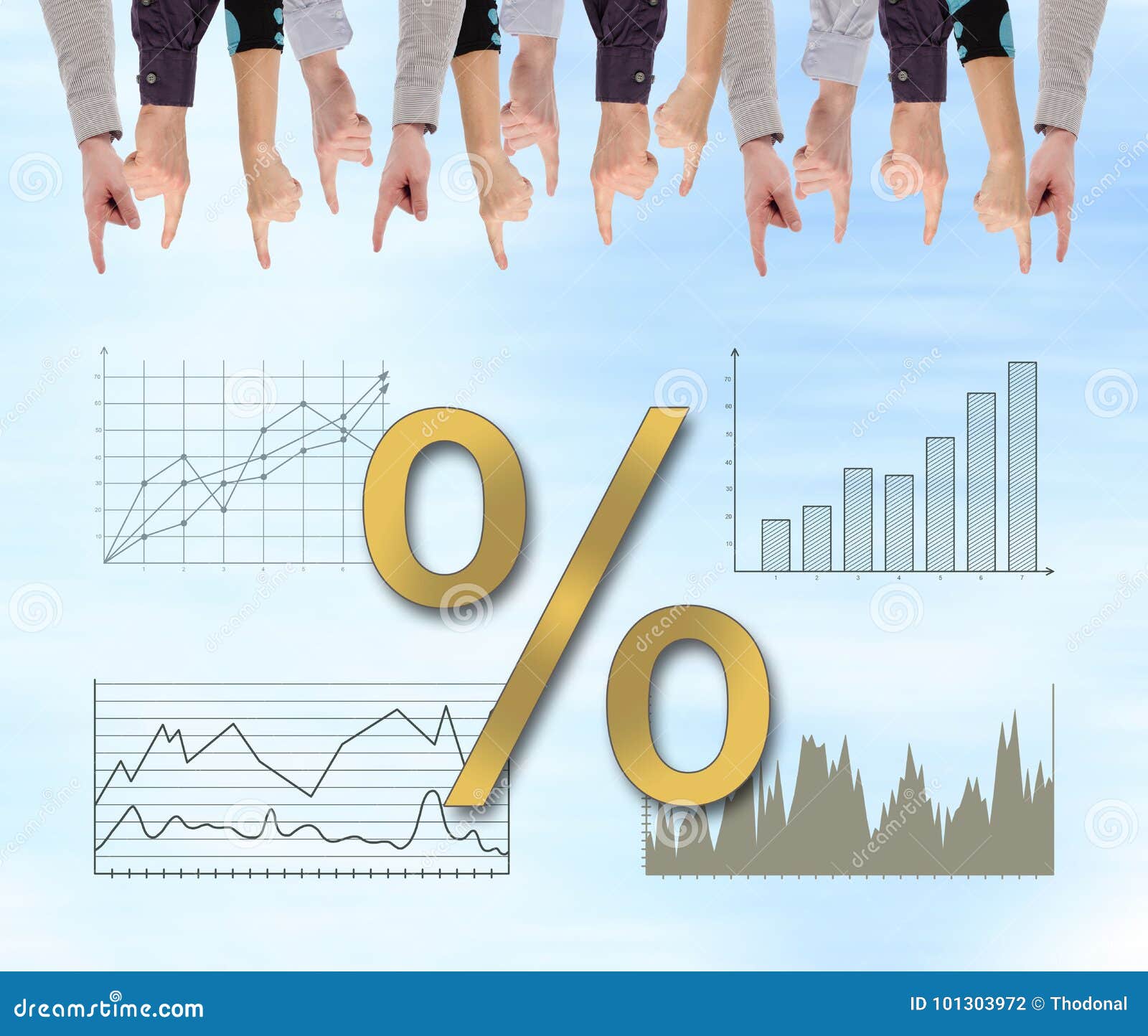 Interest Rates Concept on a Wall Stock Photo - Image of graphic, bank ...