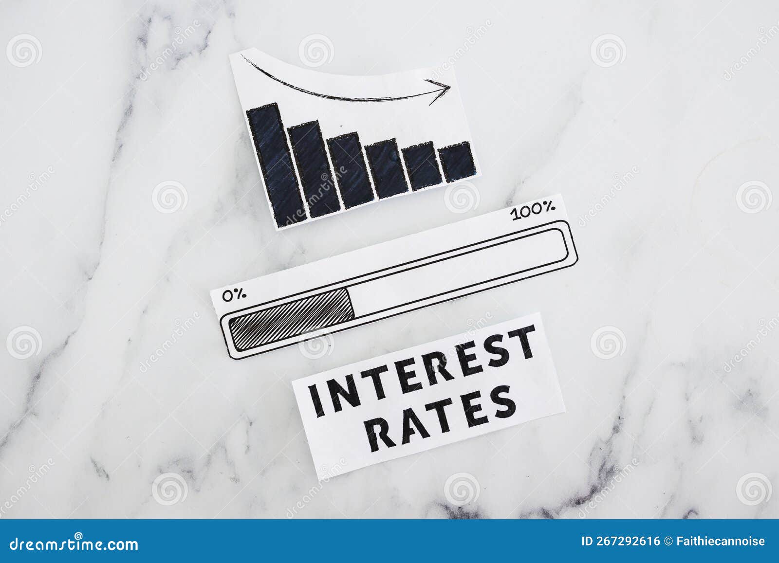 Interest Rates Going Down, Text with Graph Showing Stats Decreasing and ...