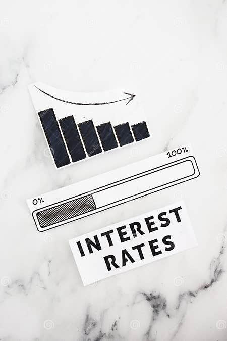 Interest Rates Going Down, Text with Graph Showing Stats Decreasing and ...