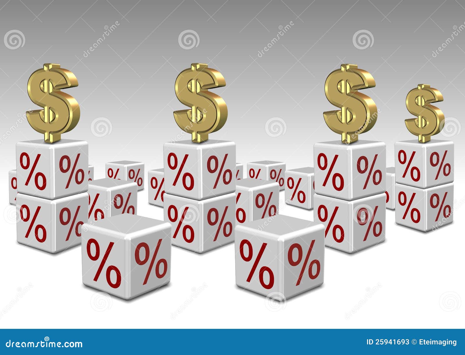 Interest Rates High and Low Stock Illustration - Illustration of credit ...