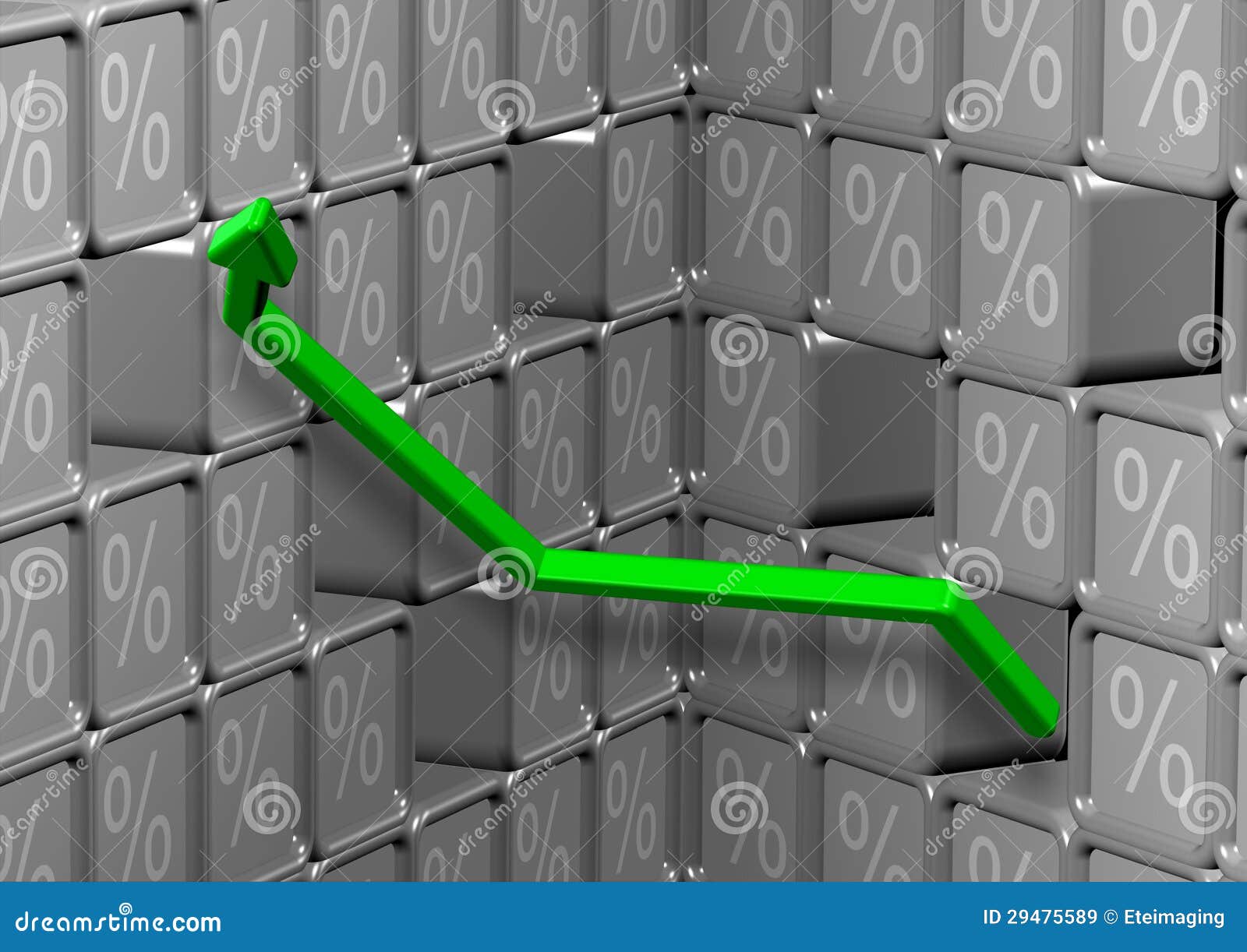 Interest rates percentage stock illustration. Illustration of wall ...