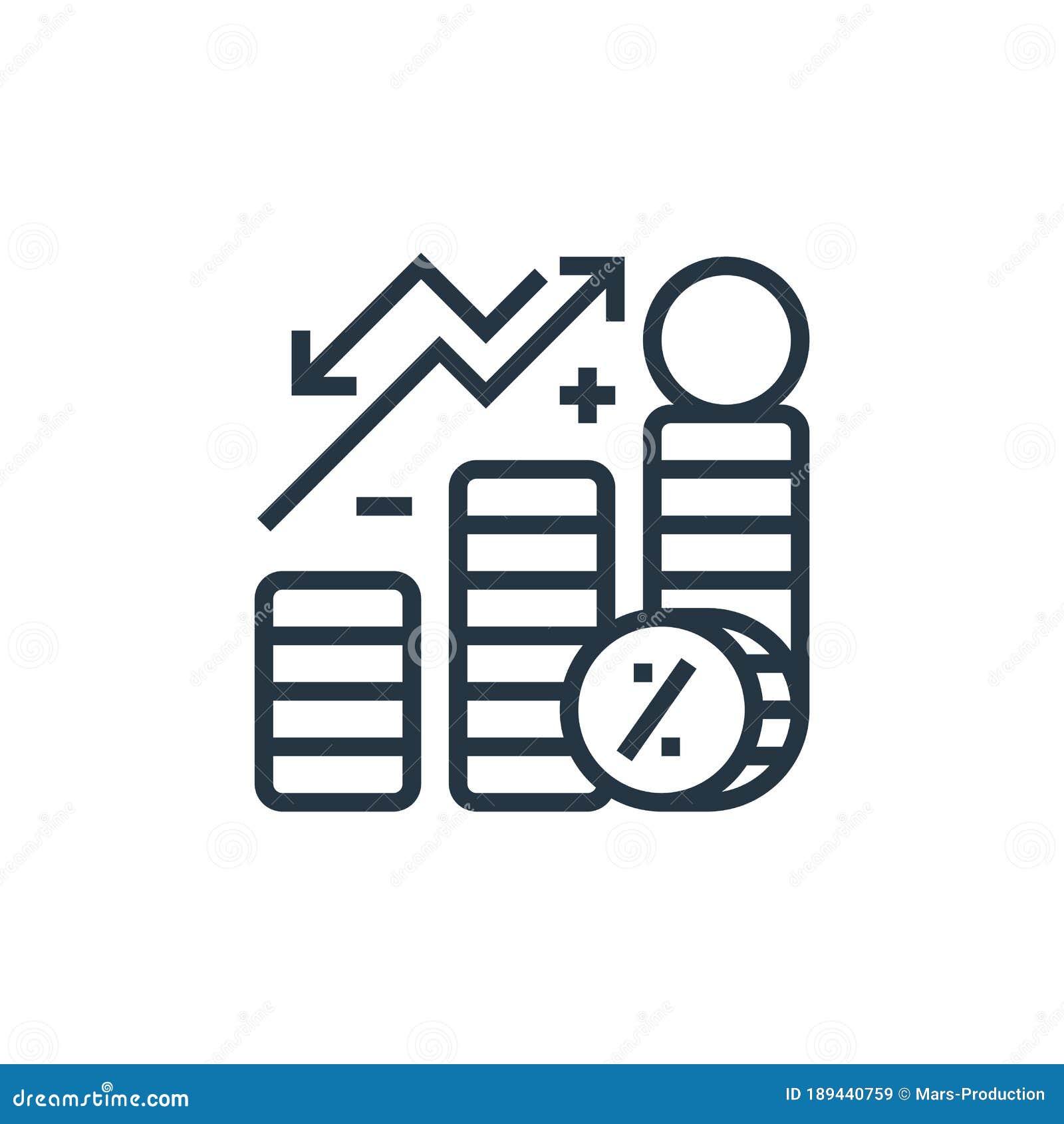 Interest Vector Icon Isolated on White Background. Outline, Thin Line ...