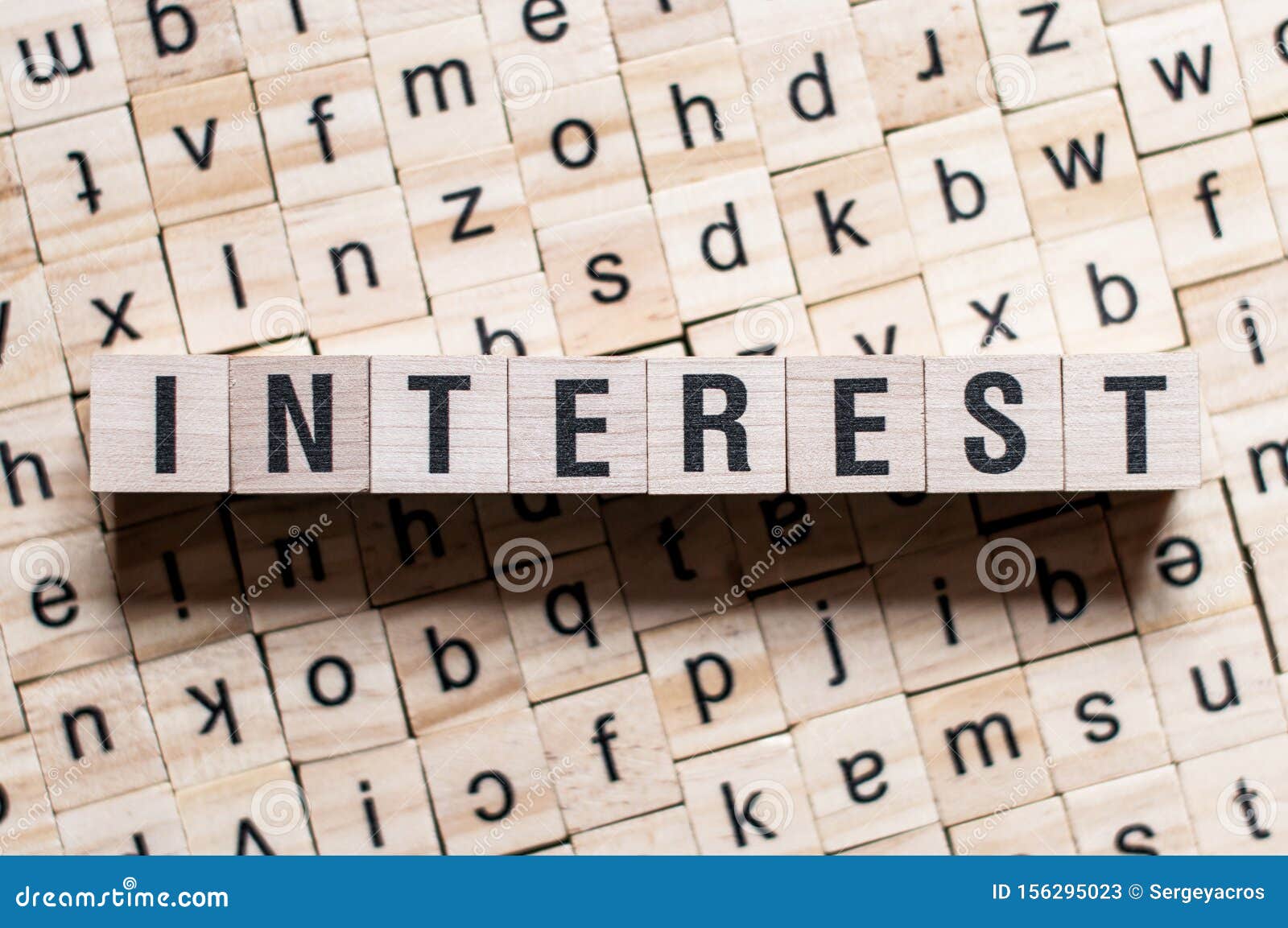 INTEREST word concept stock image. Image of financial - 156295023