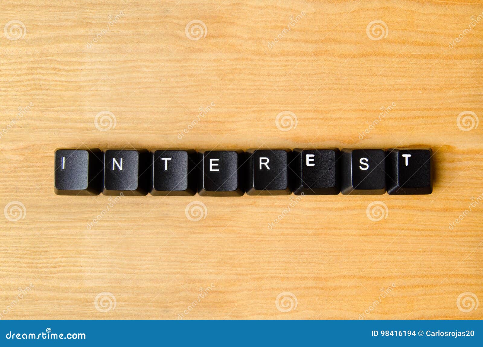 Interest word stock photo. Image of tech, wood, typo - 98416194