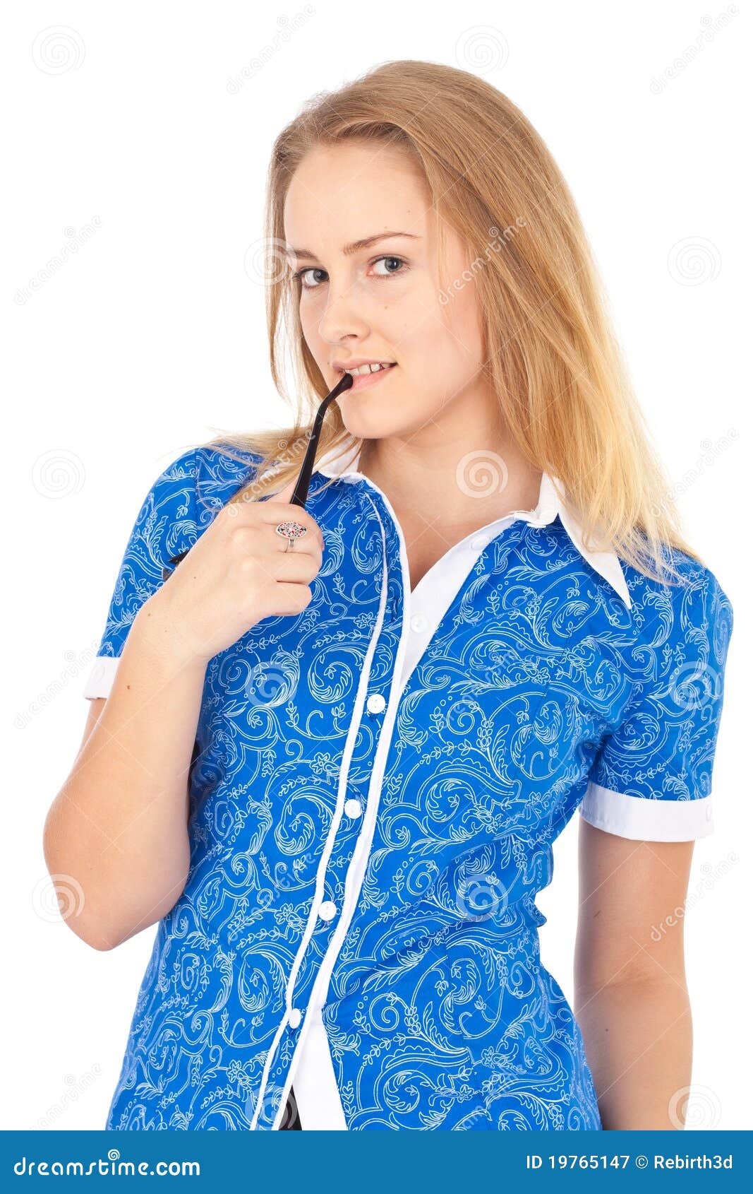 Interested business woman stock image. Image of blond - 19765147