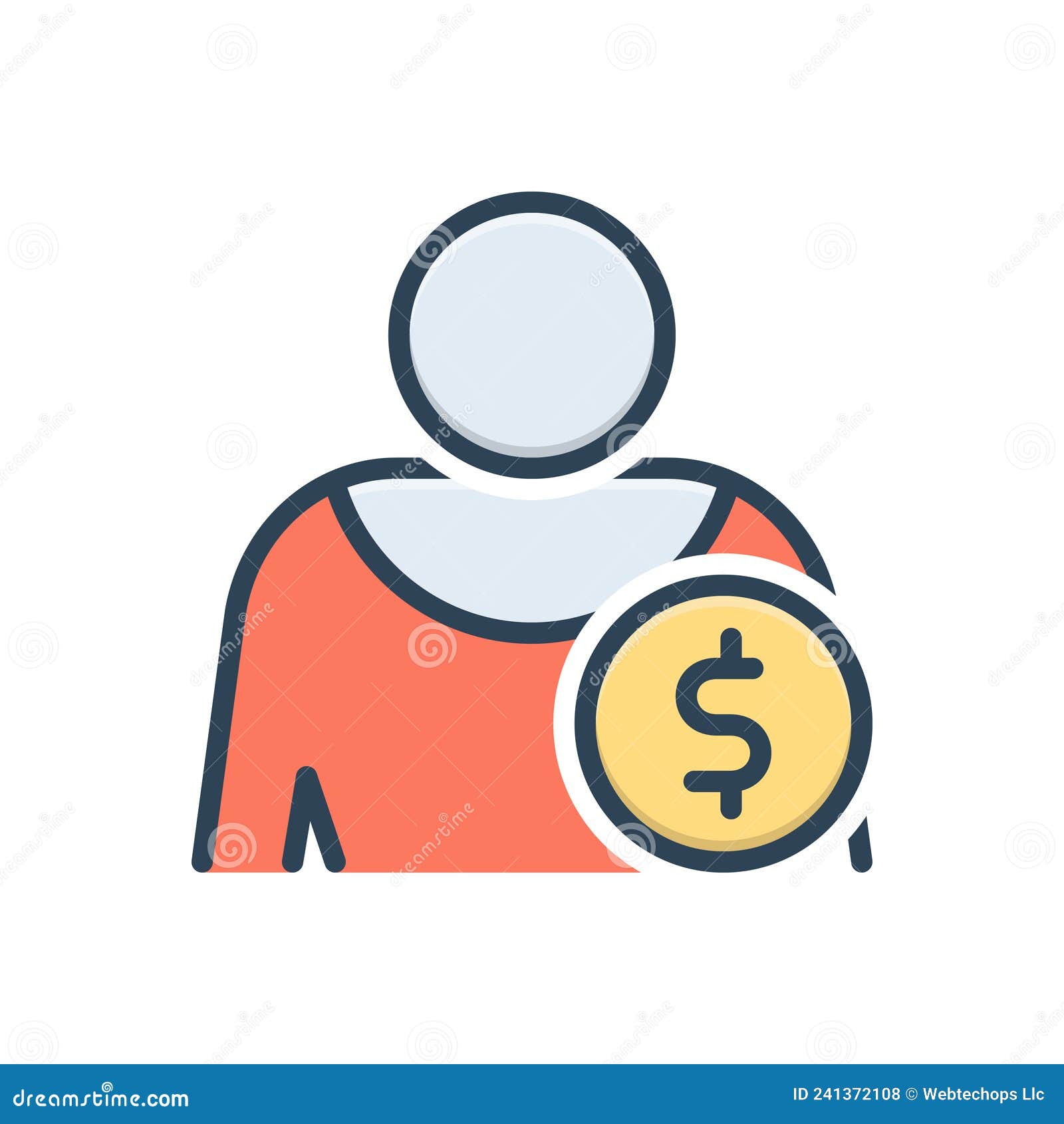 Color Illustration Ion for Interested, Curious and Money Stock ...