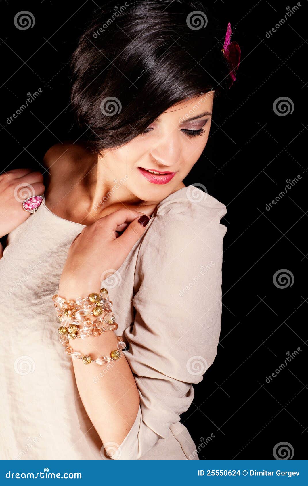 Interested look stock photo. Image of cute, slim, female - 25550624