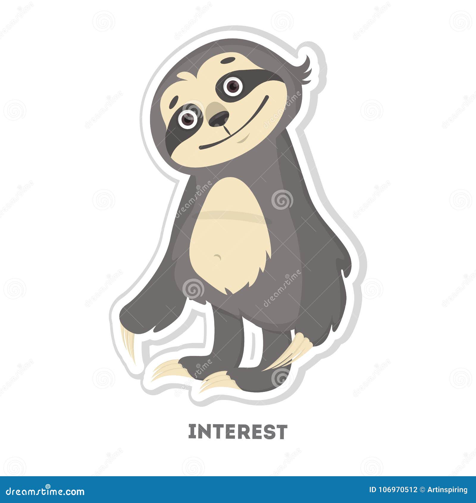 Interested Emoticon. Fascinated Expression Icon. Cartoon Vector ...