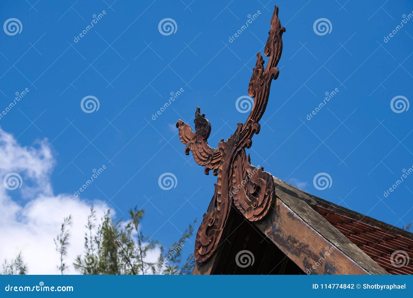 An Interesting Ancient Thai Architectural Feature, Placed at the Apex ...