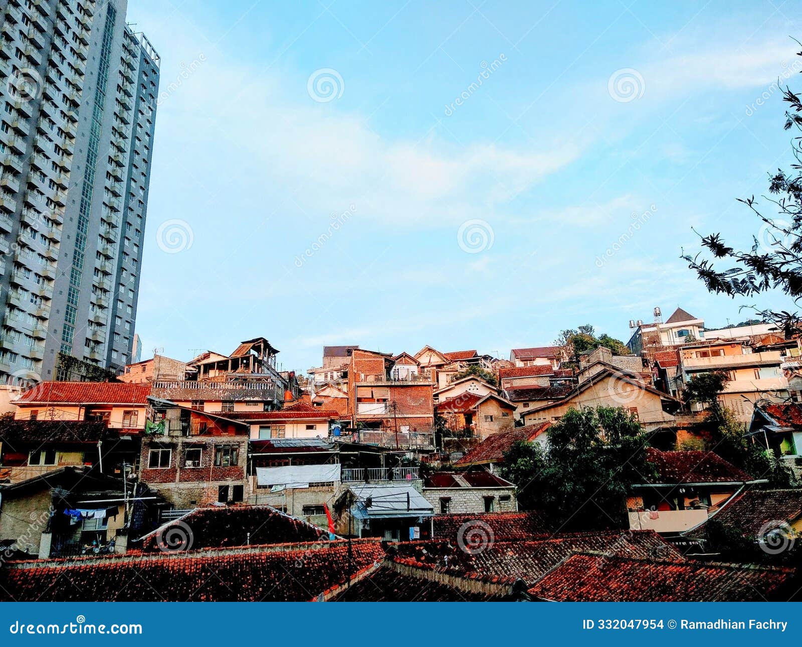 Interesting Appearance of Dense Settlements in Big Cities Stock Photo ...