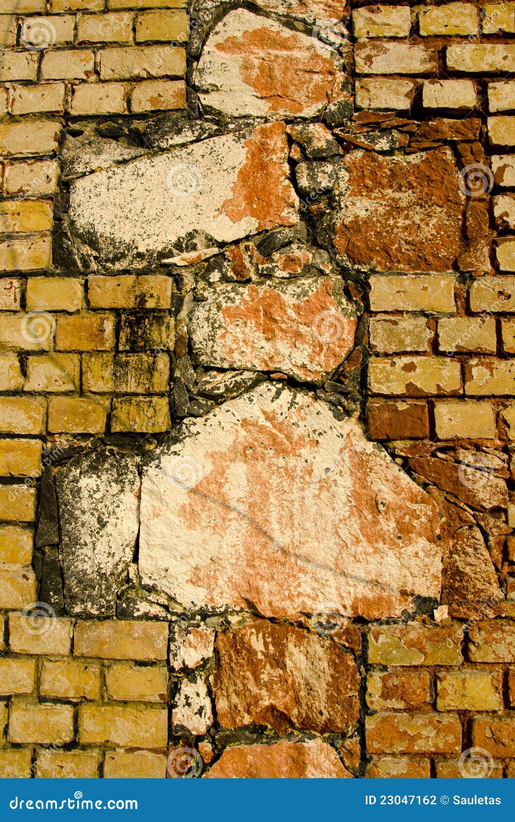 Interesting Architecture Wall of Bricks Cross Sign Stock Photo - Image ...