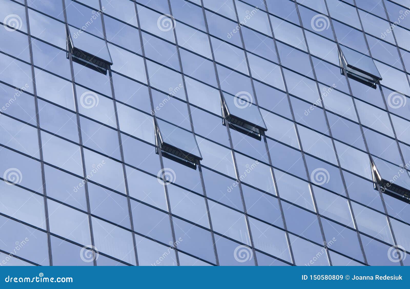 Interesting Background with an Urban Skyscraper with Open Windows in ...