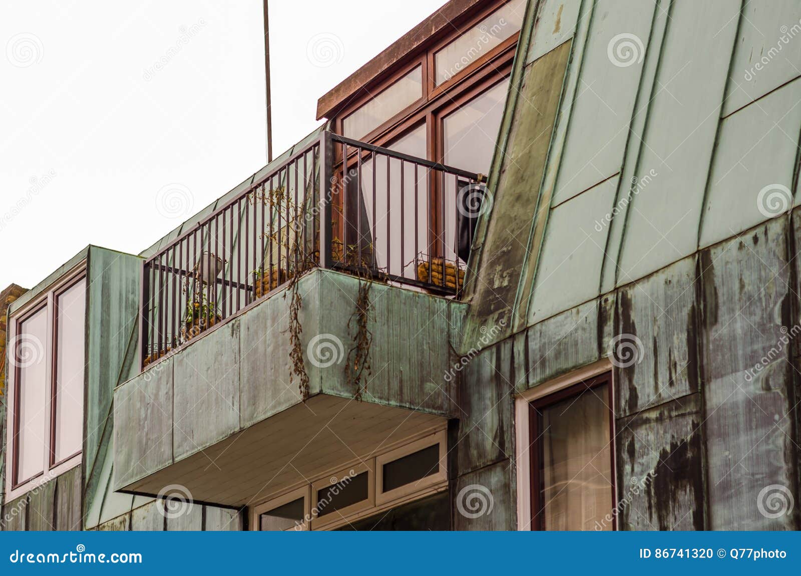 Interesting Balcony on the Top of the Building, the Whole Building ...