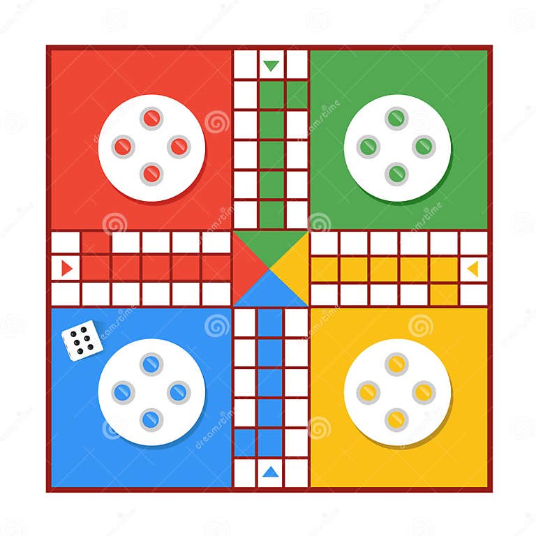 Ludo Game Vector Illustration Design Stock Illustration - Illustration ...