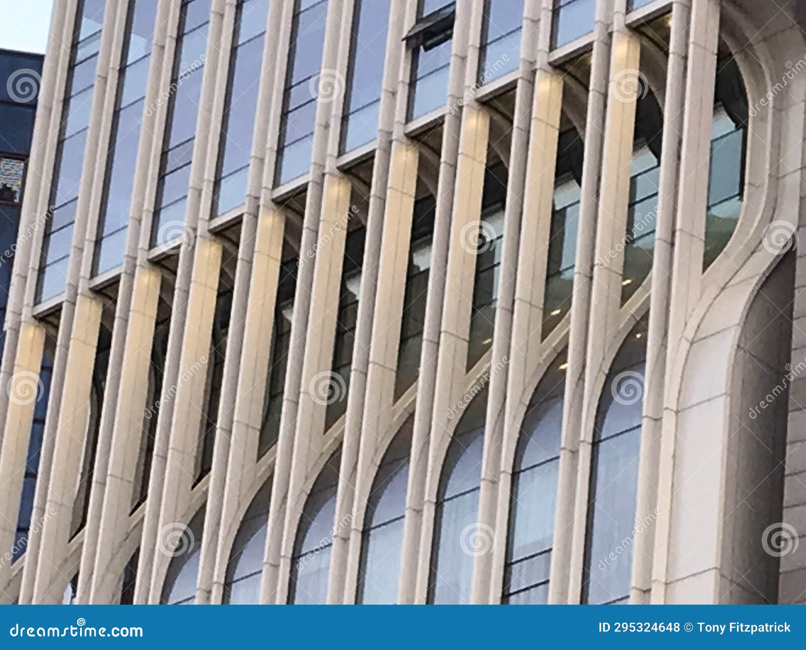 Wavy Building Facade stock photo. Image of iron, line - 295324648