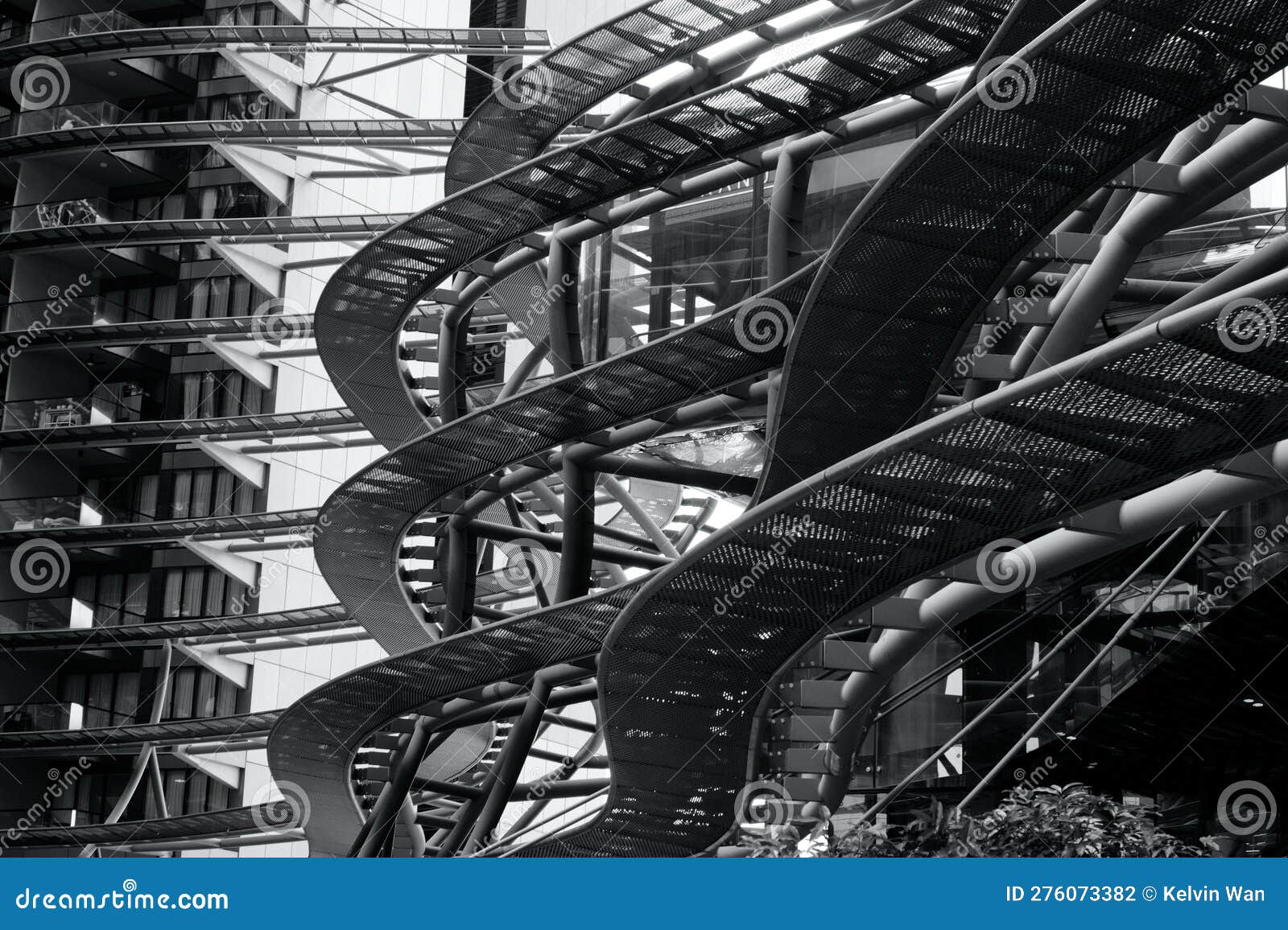 Interesting Building Structure with Wavy Design, Sun Star Shining ...