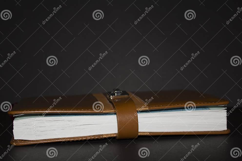 Brown diary stock photo. Image of background, page, object - 107212448