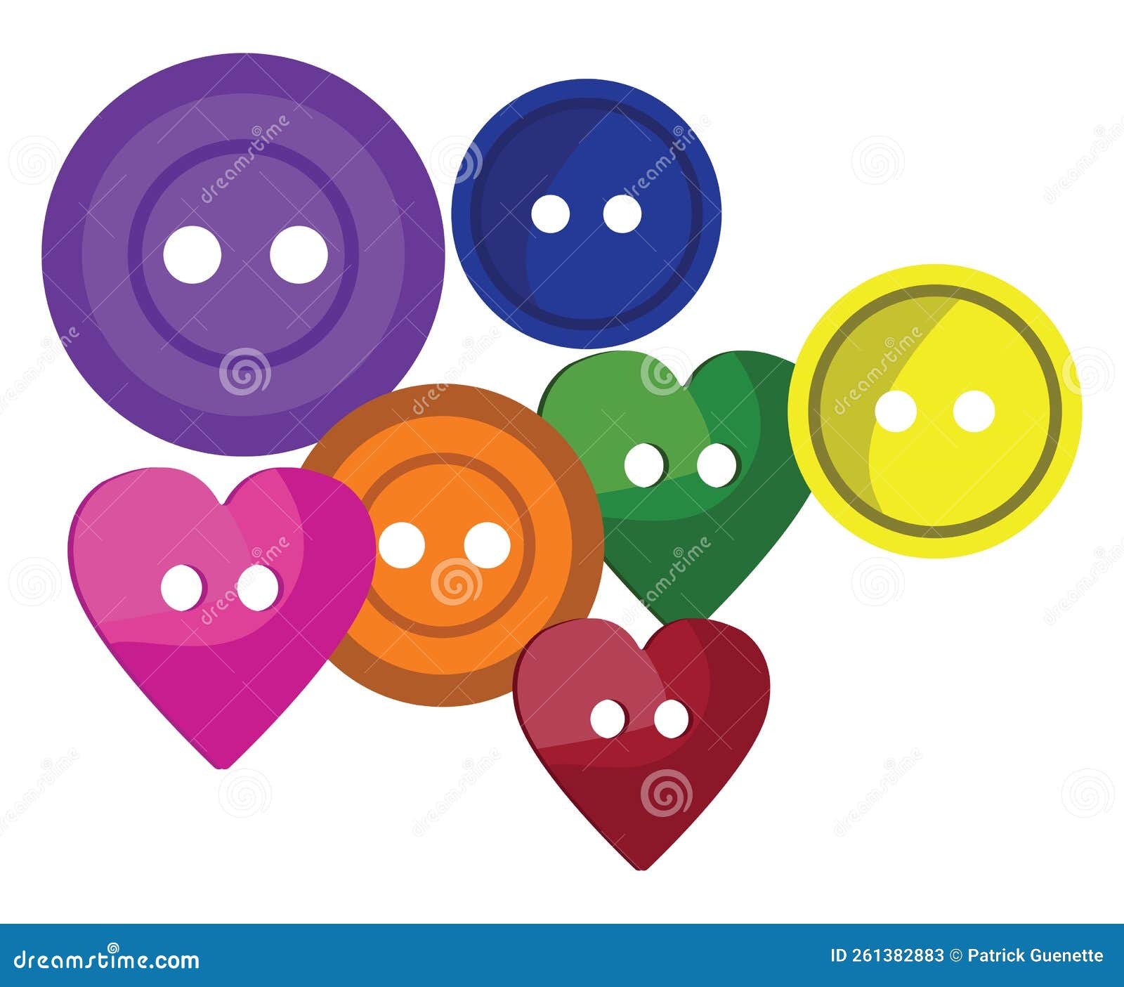 Interesting Clothing Buttons, Icon Stock Vector - Illustration of ...