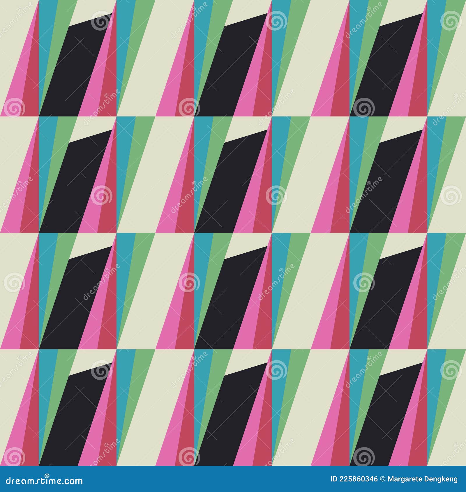 Interesting Colorful Geometric Design with Different Shapes. Stock ...