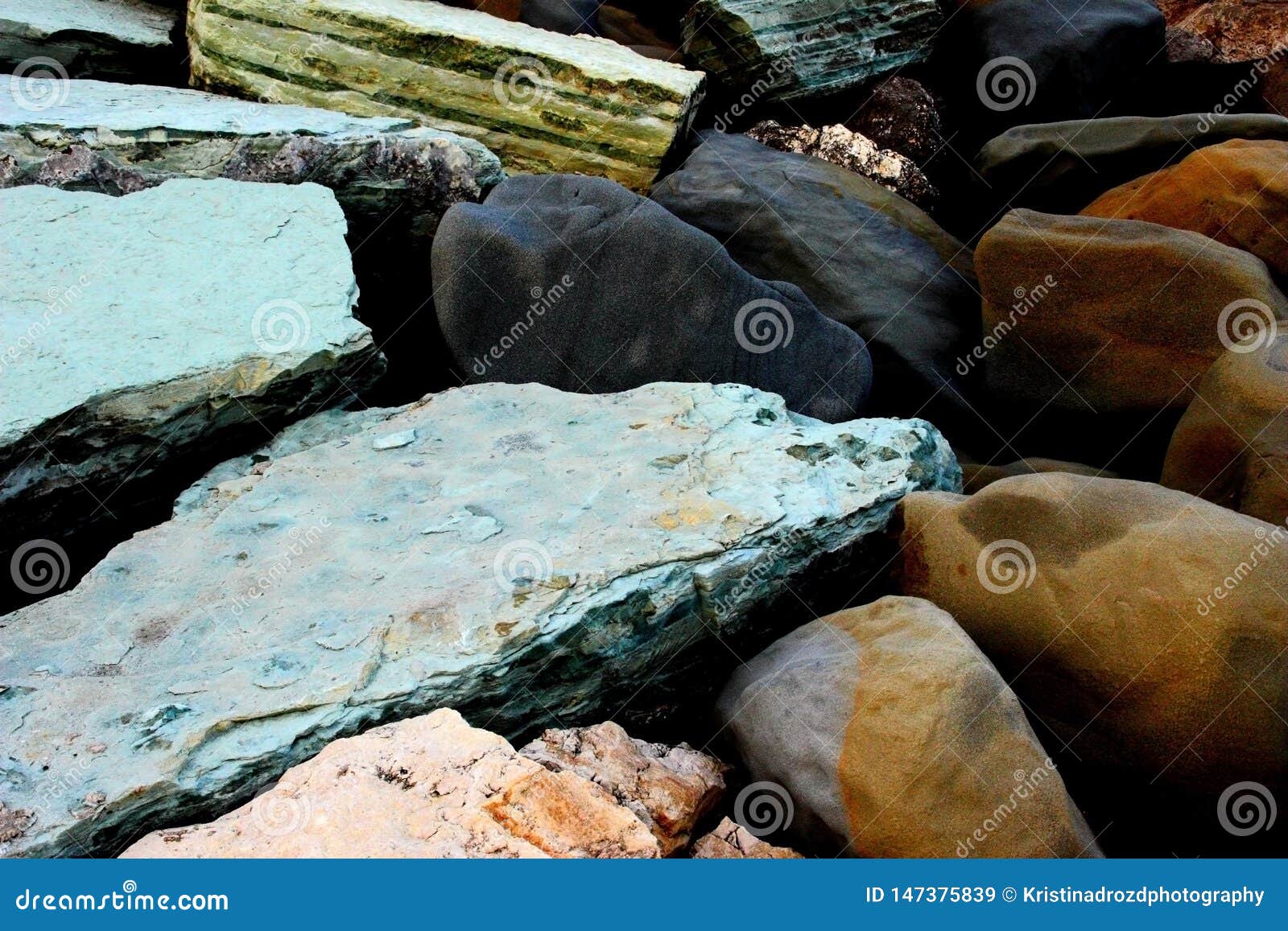 Composition of Some Colored Massive Rocks in Pedaso Stock Image - Image ...
