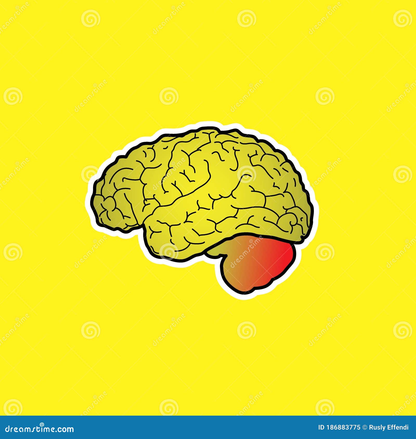 Interesting and Cool Brain Icon Stock Vector - Illustration of ...