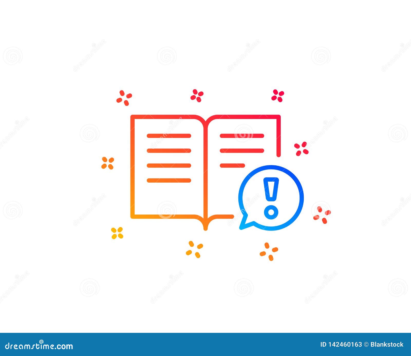 Interesting Facts Line Icon. Exclamation Mark Sign. Vector Stock Vector ...