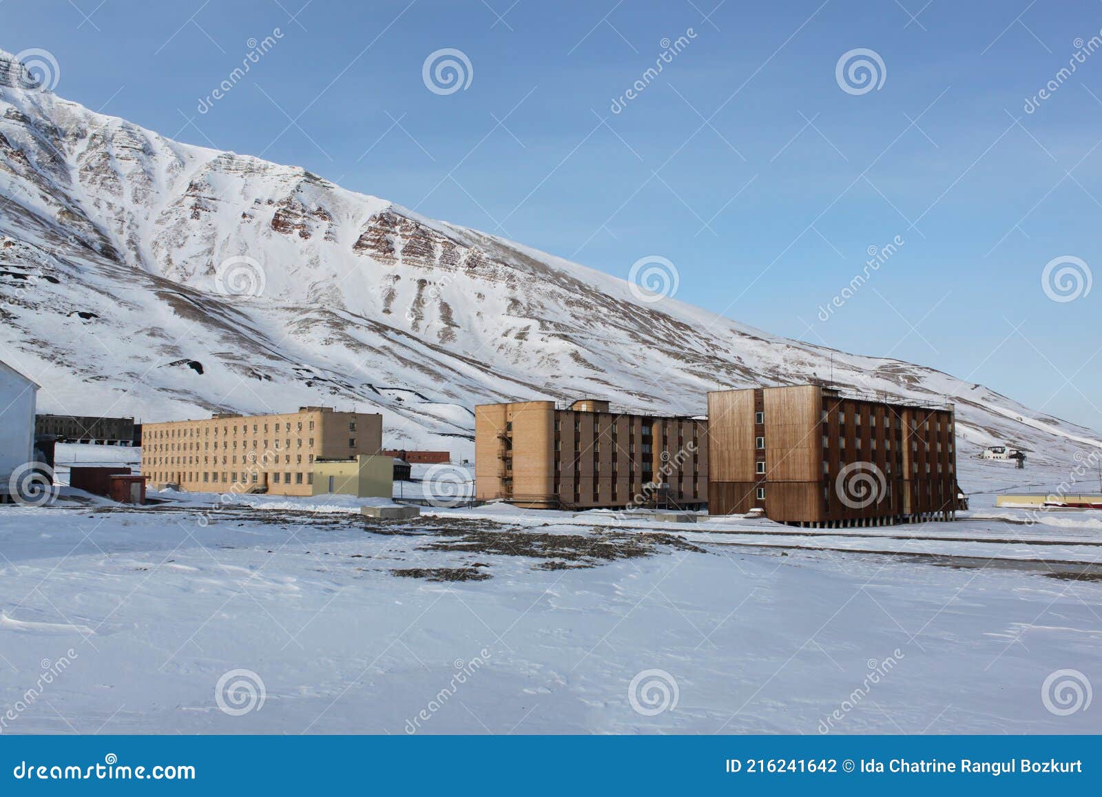 Abandoned Russian Ghost Town Pyramiden in Svalbard Stock Photo - Image ...