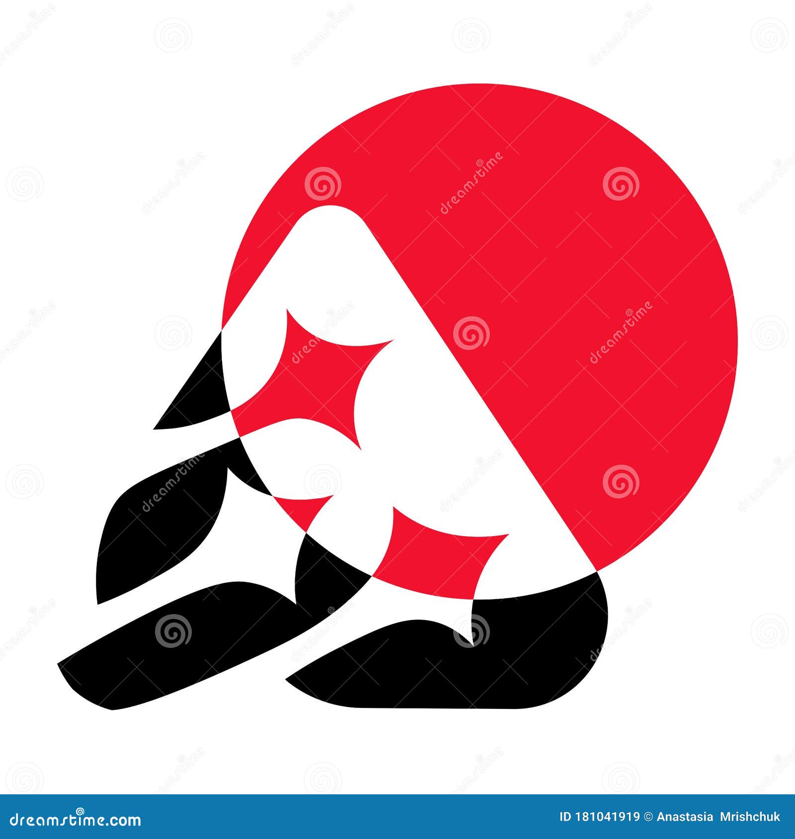Interesting Figure Icon on a White Background Stock Illustration ...