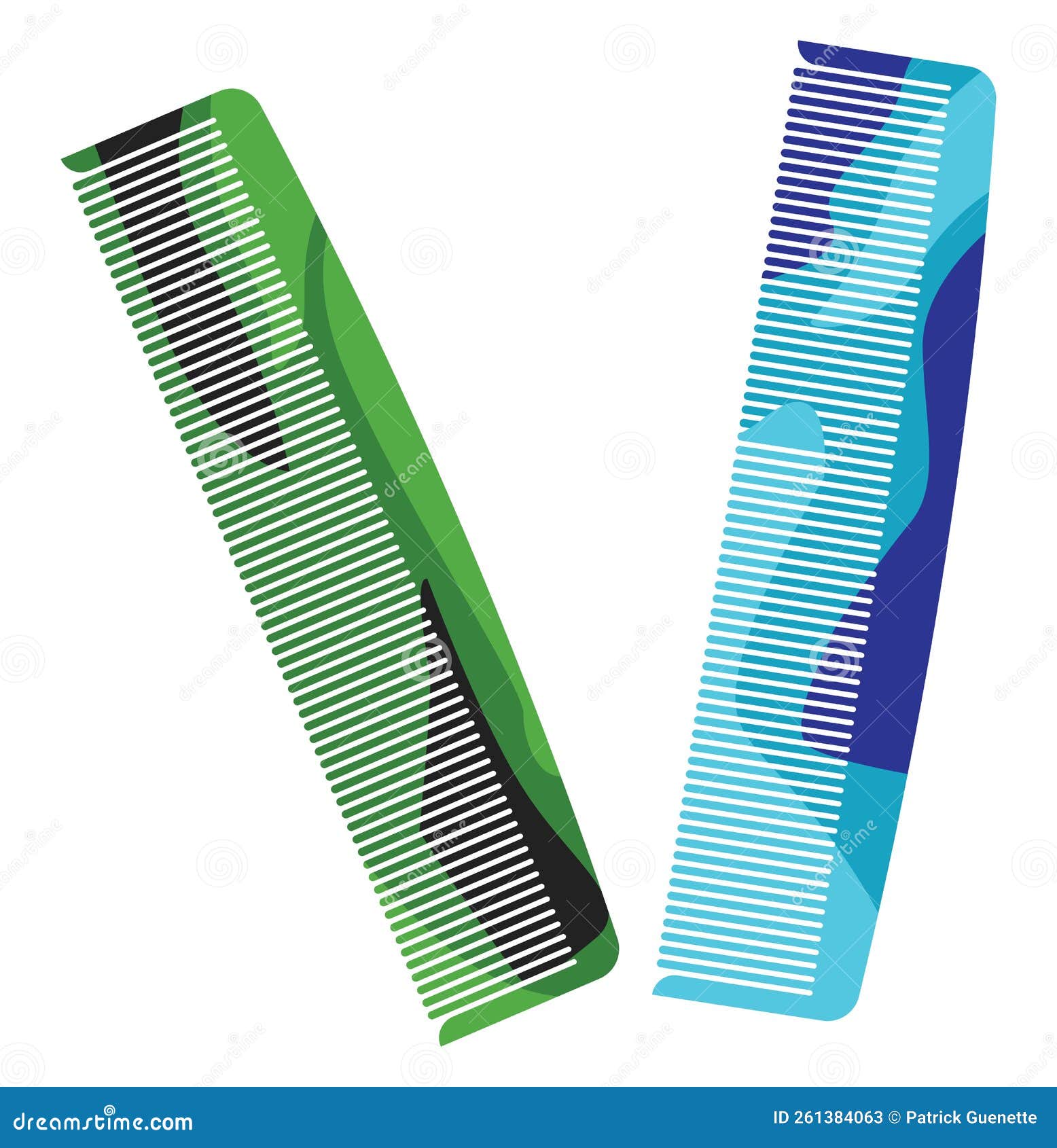 Interesting Hair Combs, Icon Stock Vector - Illustration of flat ...