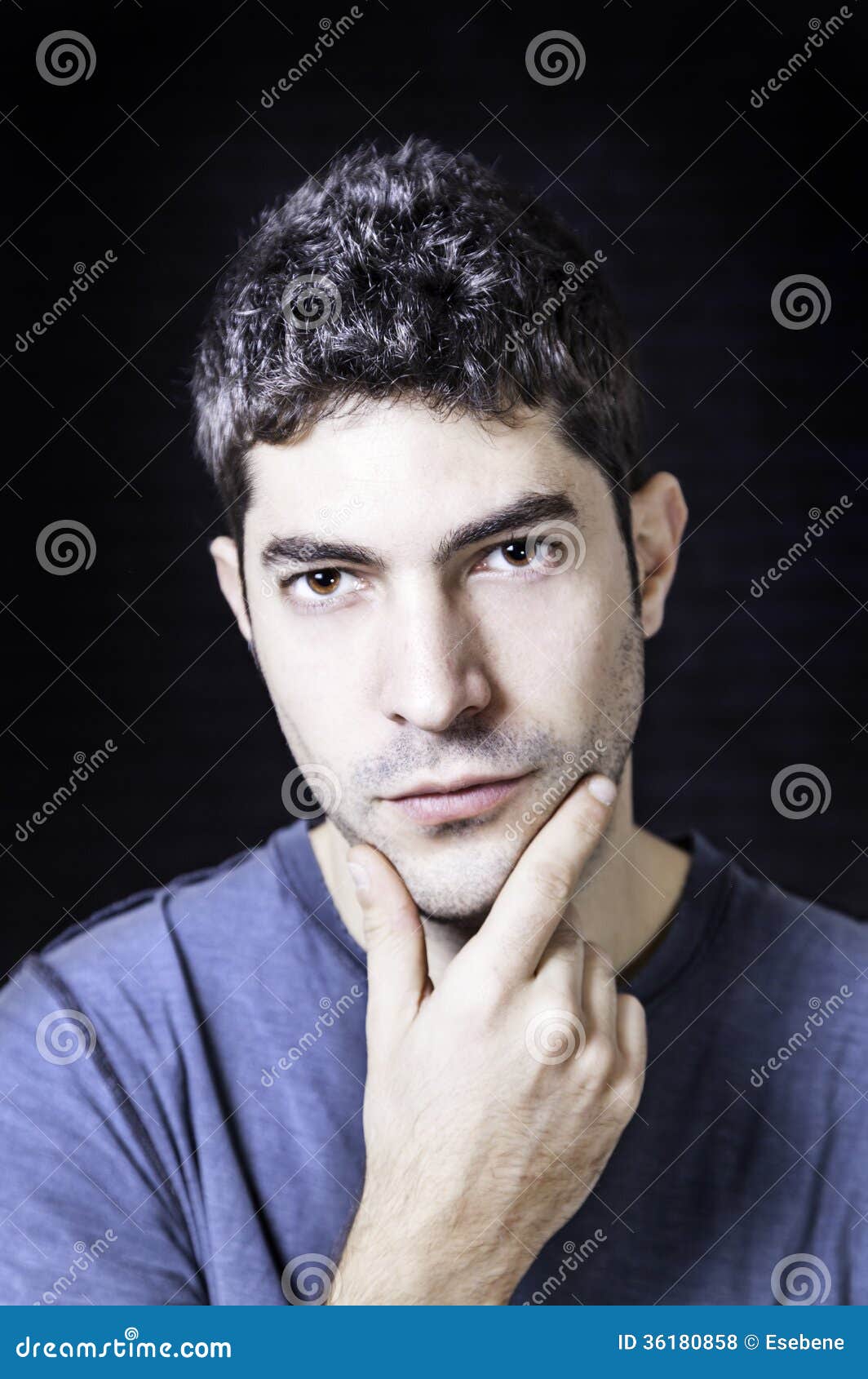 Interesting and Handsome Young Man Stock Photo - Image of fashion ...