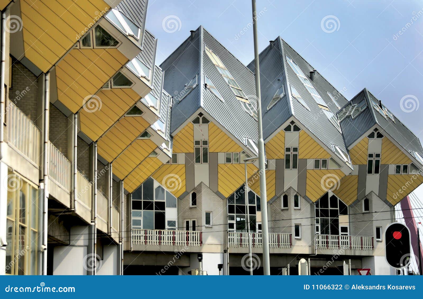 The Interesting Home Architecture in Rotterdam Stock Photo - Image of ...