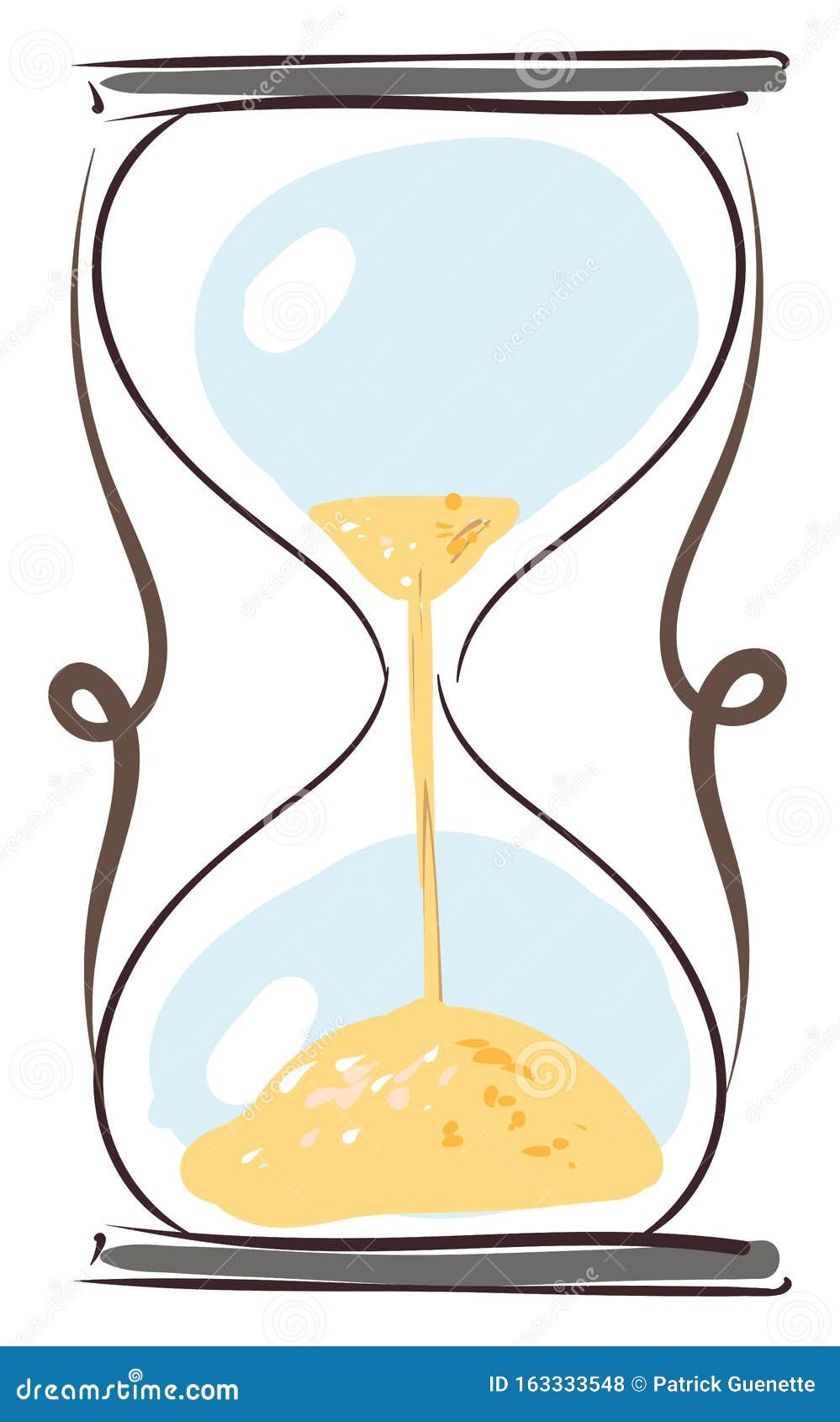Interesting Hourglass, Illustration, Vector Stock Illustration ...