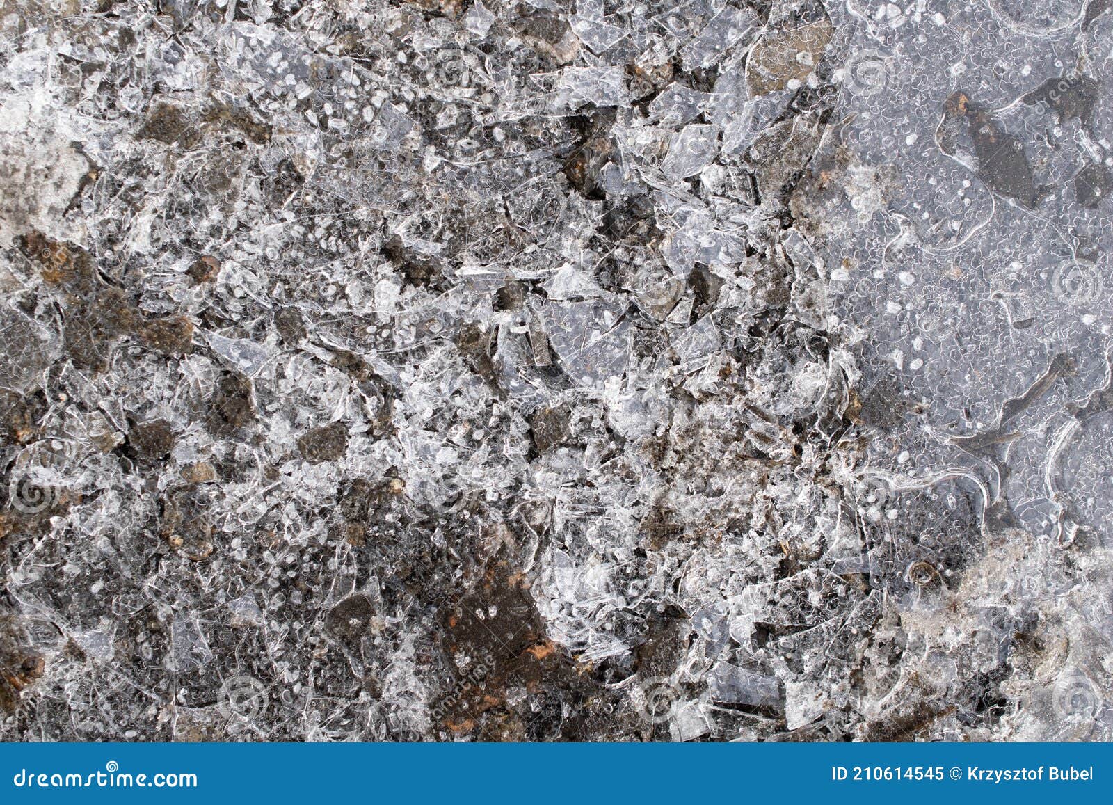 Interesting Ice Patterns on the Ground. Background Stock Image - Image ...