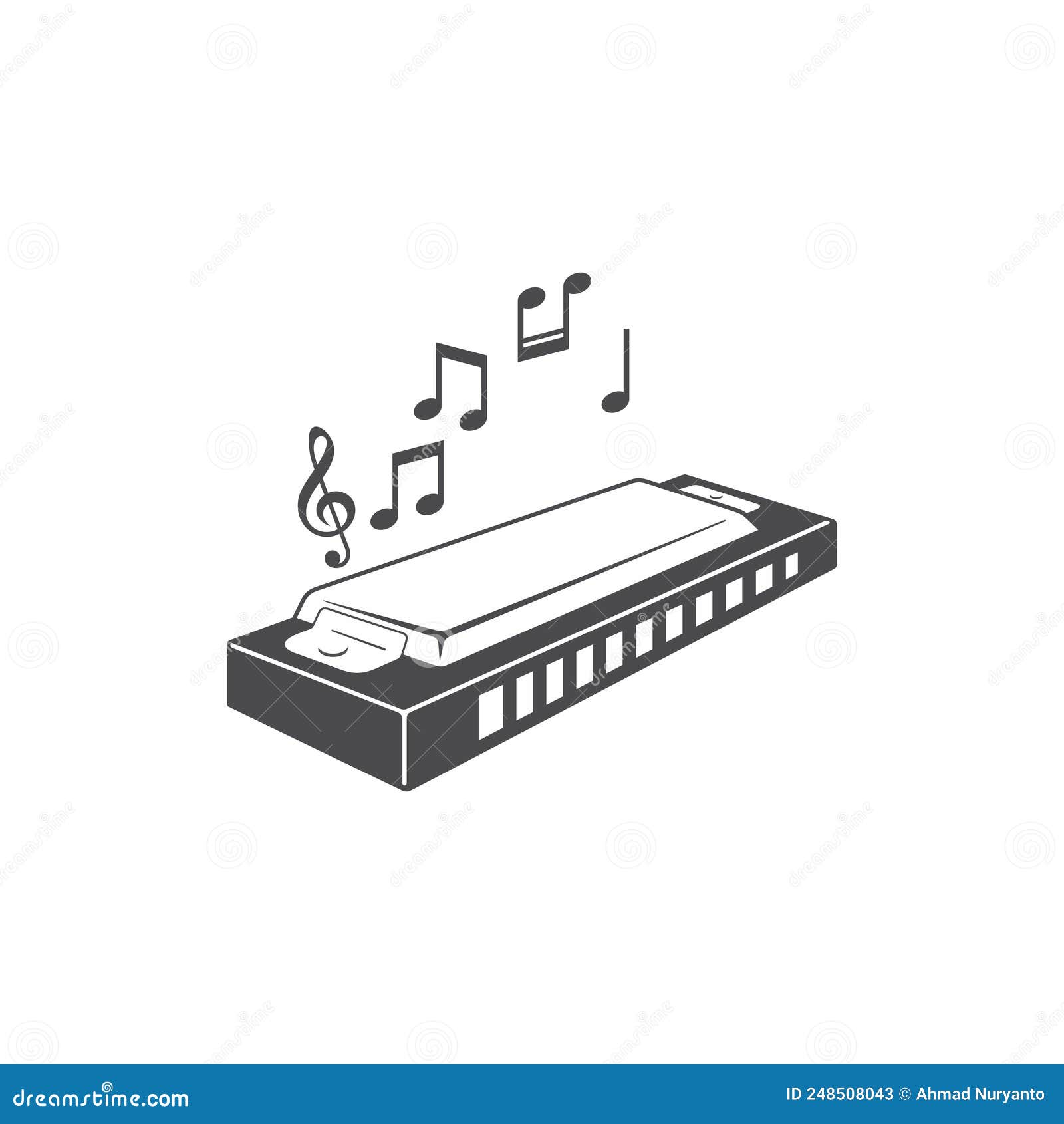 Interesting Illustration of Harmonica Stock Illustration - Illustration ...
