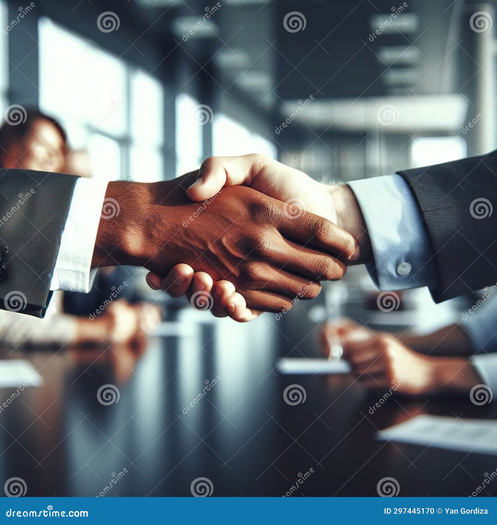 An Interesting Illustration on the Theme of a Handshake. Generative AI ...