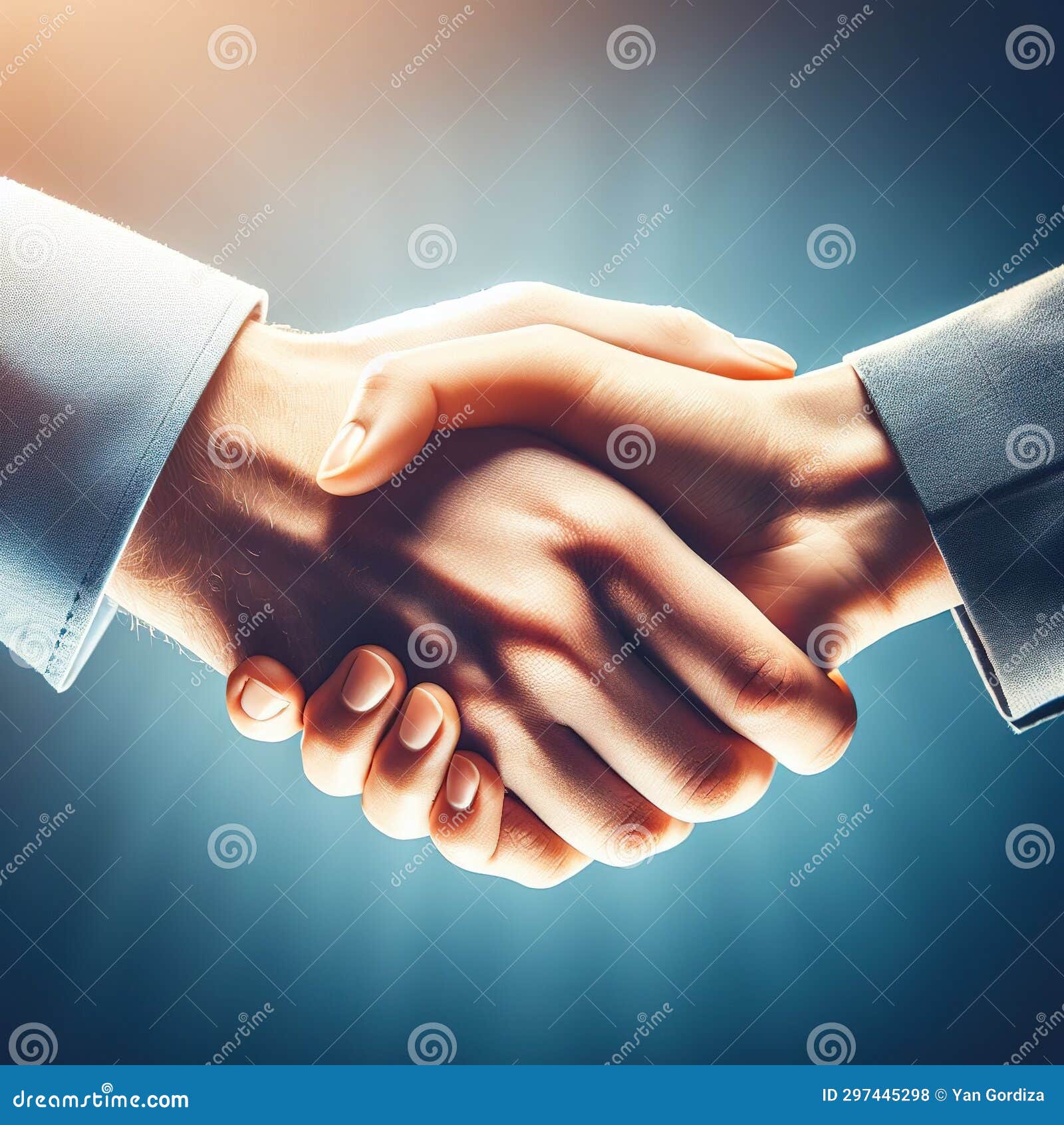 An Interesting Illustration on the Theme of a Handshake. Generative AI ...