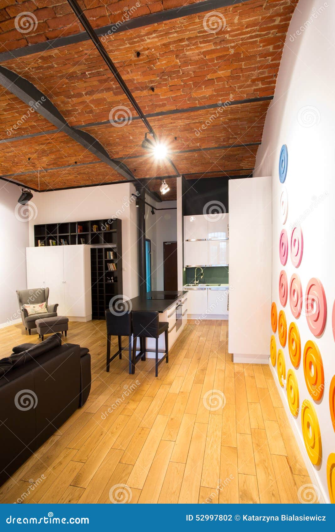 Interesting Interior in Contemporary Design Stock Photo - Image of ...