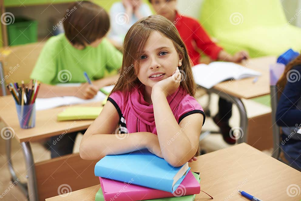 During the Interesting Lesson Stock Photo - Image of cheerful, camera ...