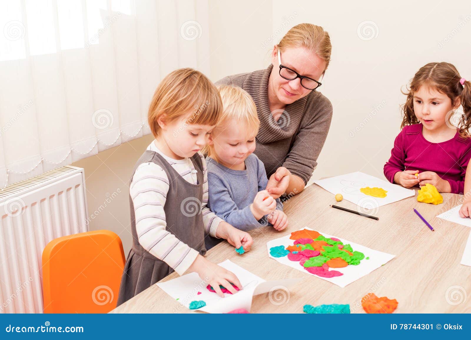 Interesting Lesson Modeling Stock Image - Image of play, nursery: 78744301