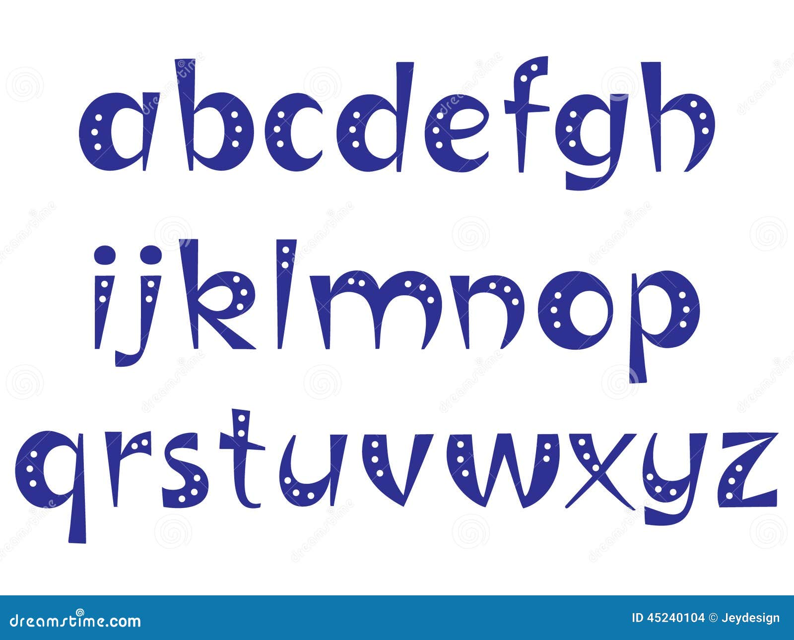 Interesting Letters of the Alphabet with Dots Stock Vector ...