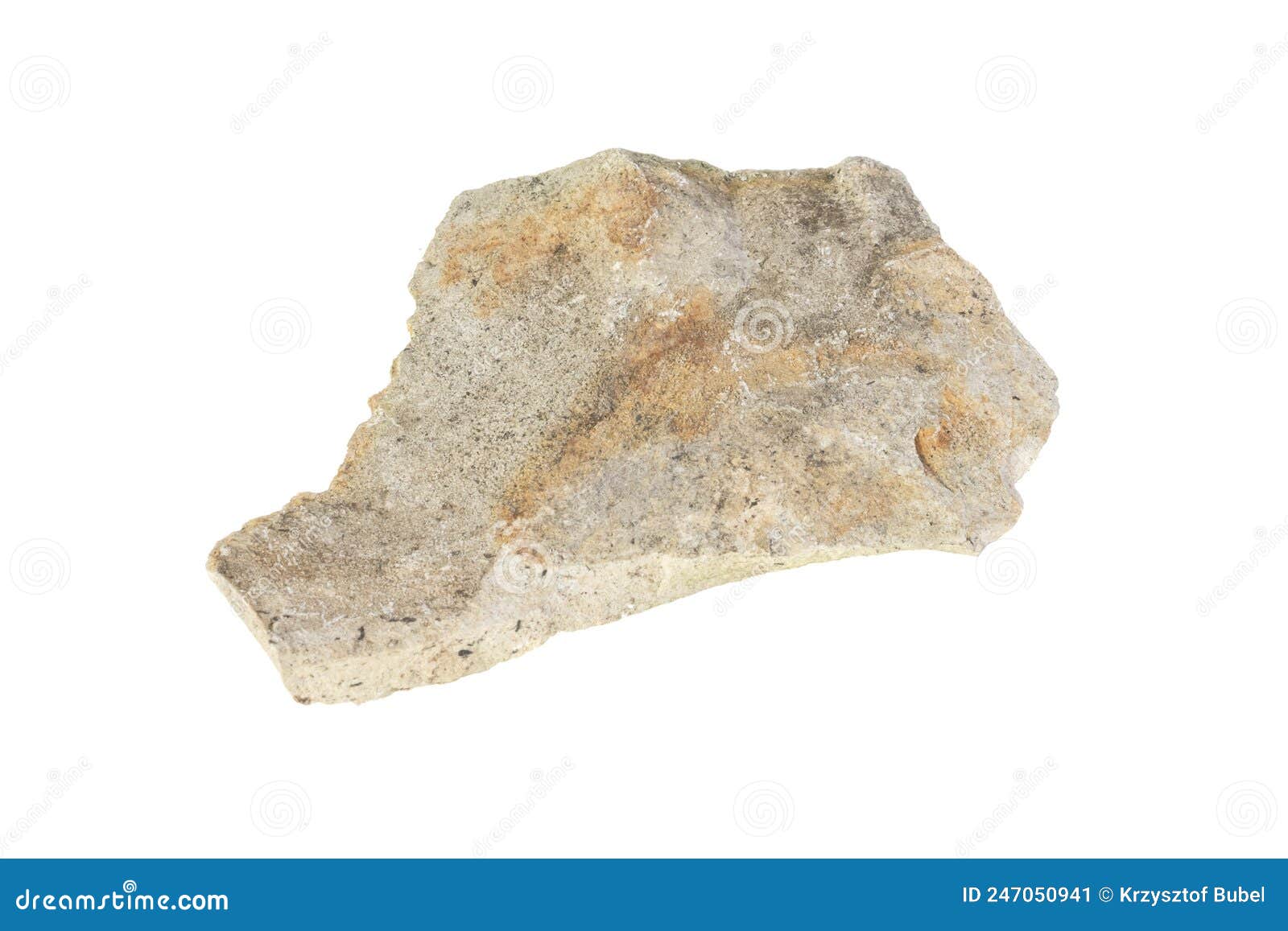 Interesting Limestone on a White Isolated Background Stock Image ...