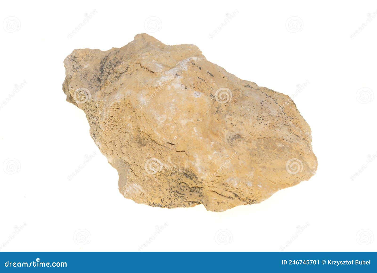 Interesting Limestone on a White Isolated Background Stock Image ...