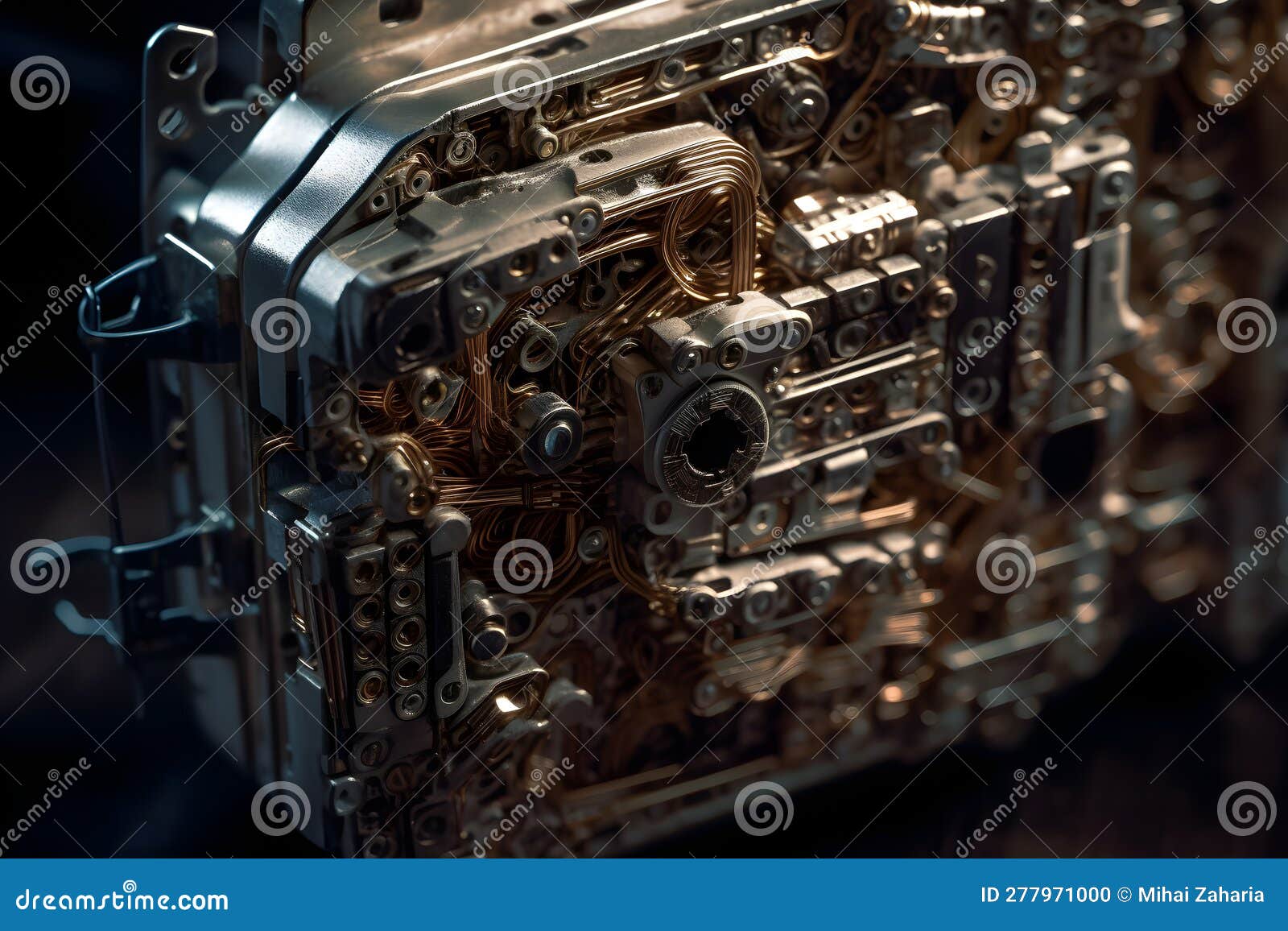 Interesting Lock Made from Metal Showing Bits. Generative AI Stock ...