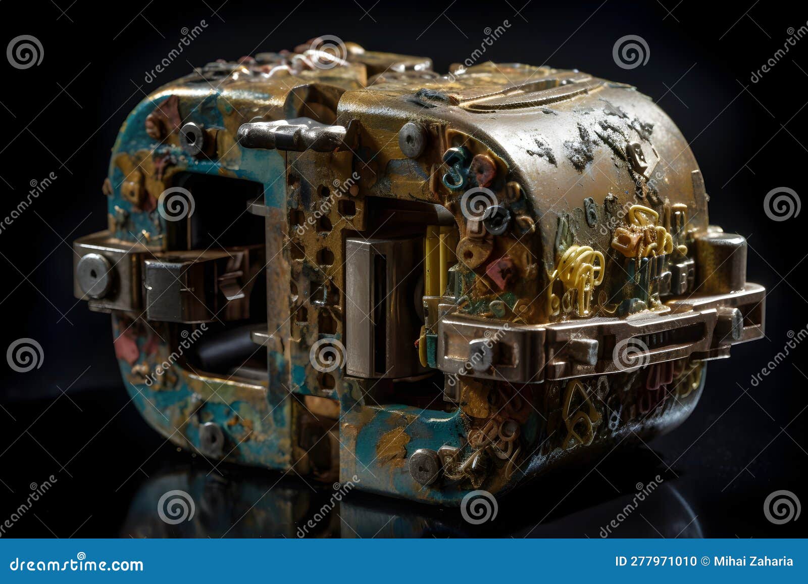 Interesting Lock Made from Metal Showing Bits. Generative AI Stock ...